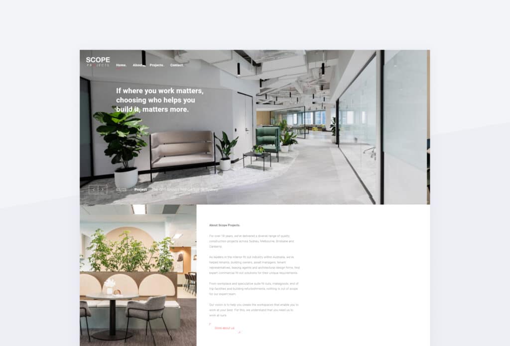 Scope Projects Construction & Design Site