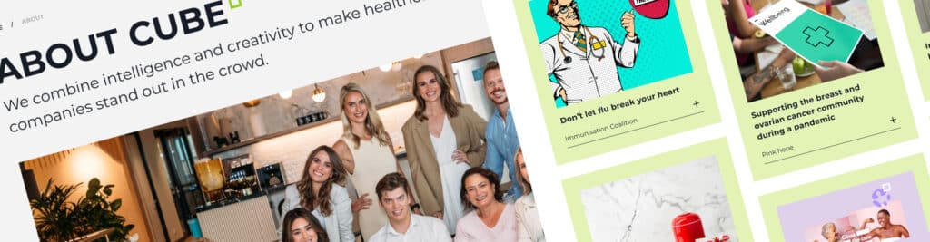 Cube – Healthcare PR & Communications Web Redesign