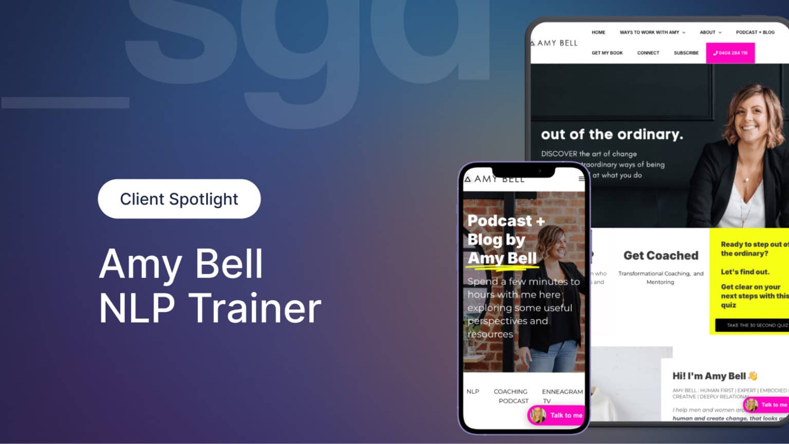 Client Spotlight: Amy Bell NLP Trainer | SGD